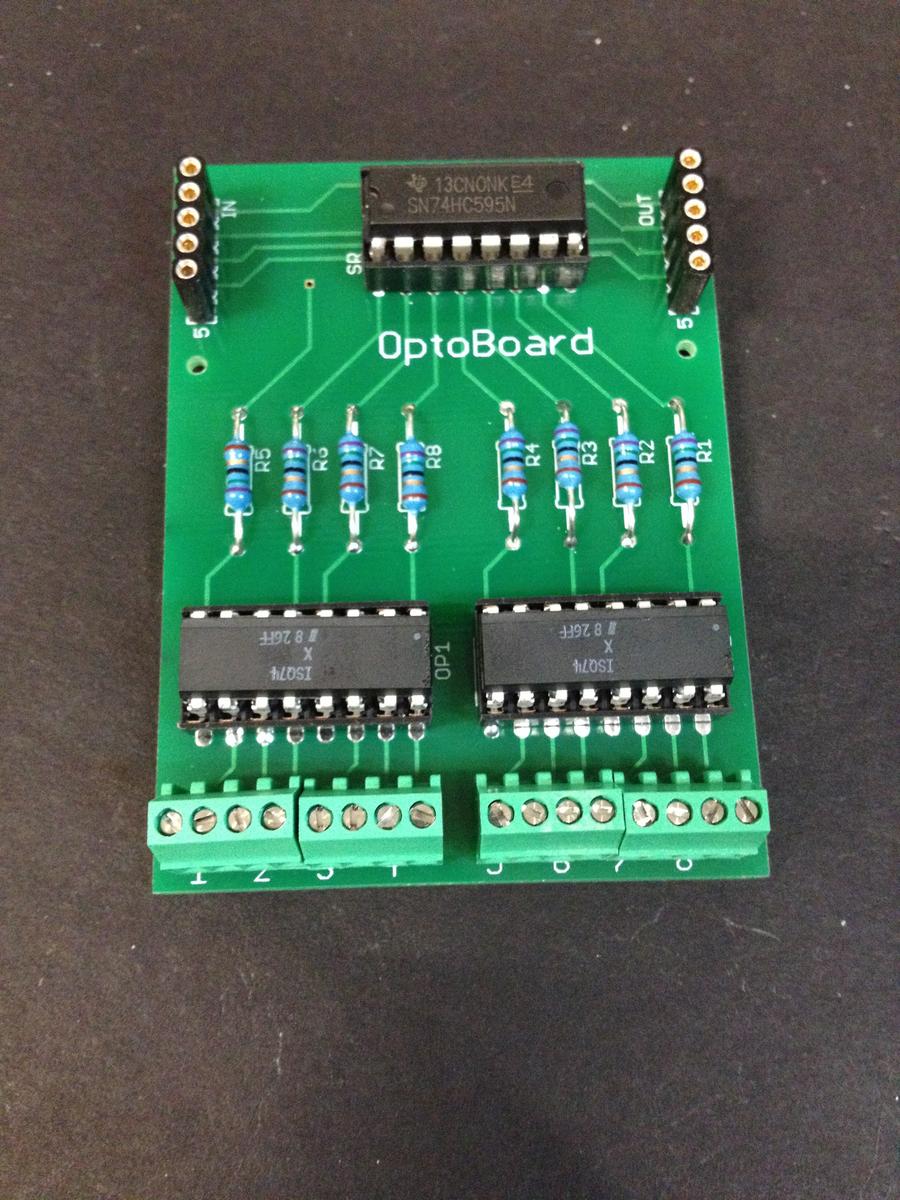 The assembled Optoboard