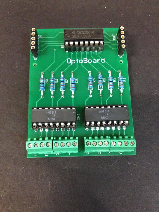 The assembled Optoboard